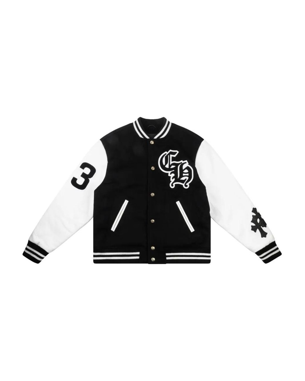 Chrome Hearts Eagle Varsity Jacket in Black for Men | Lyst