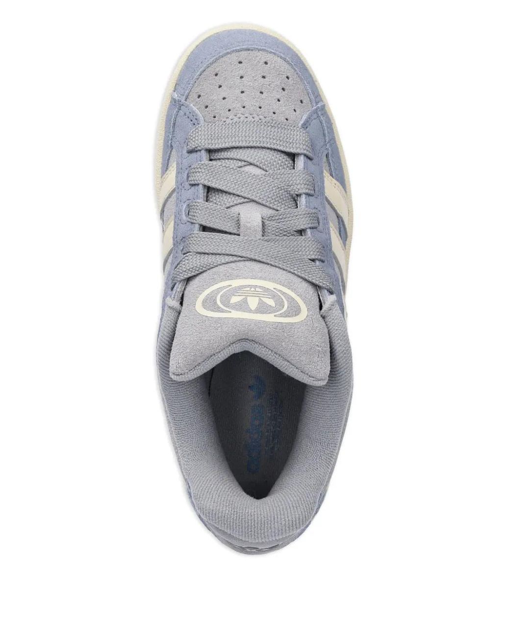 adidas Suede Three-Stripe Sneakers in Blue | Lyst