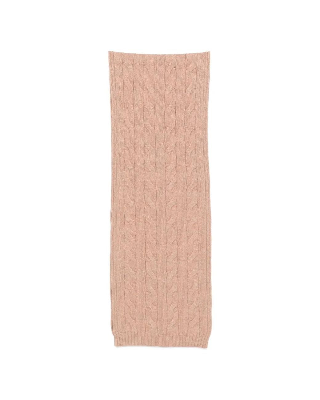 Loro Piana Napier Cable-Knit Scarf in White | Lyst