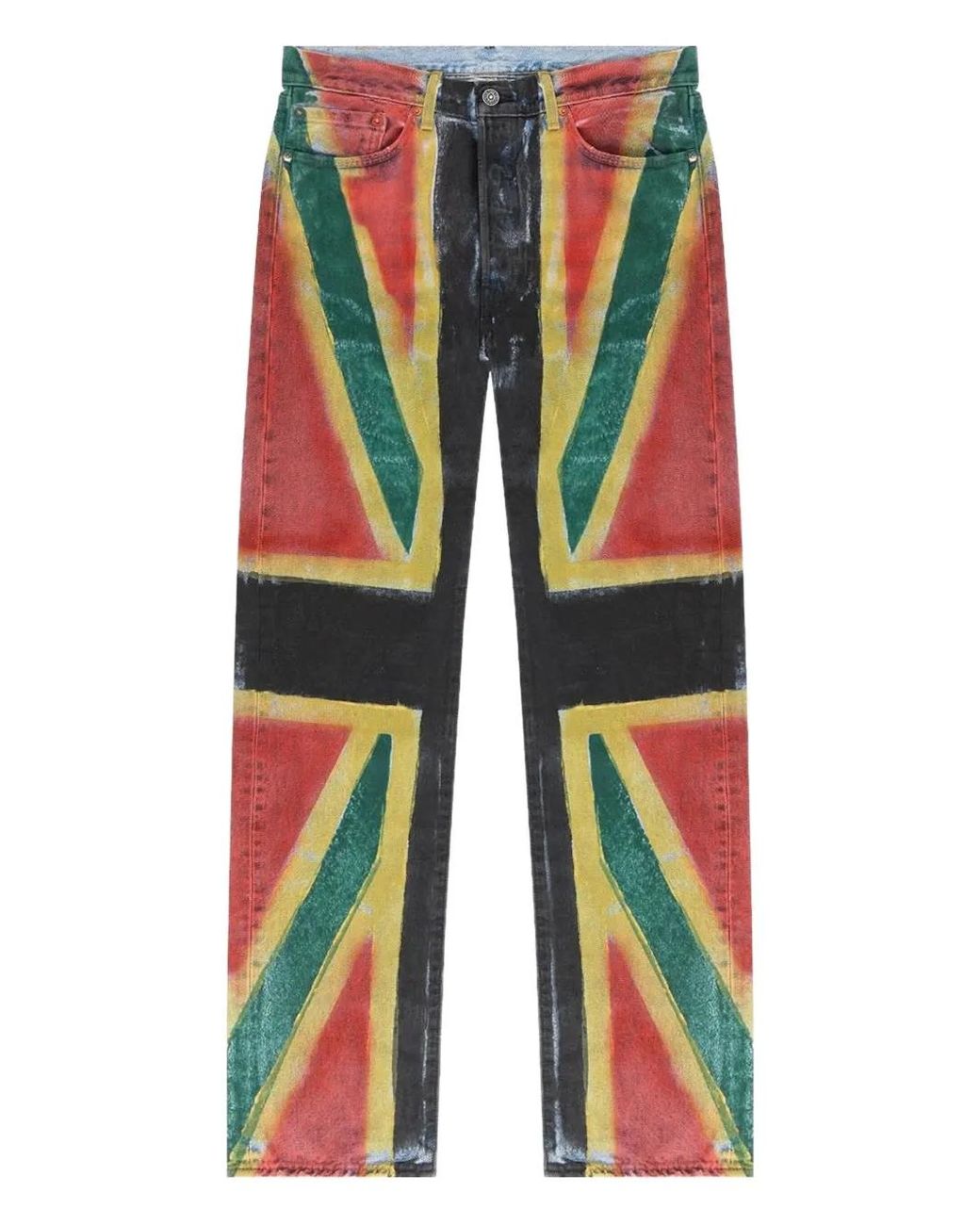 DENIM TEARS Union Jack Straight-Leg Jeans in Red for Men | Lyst UK