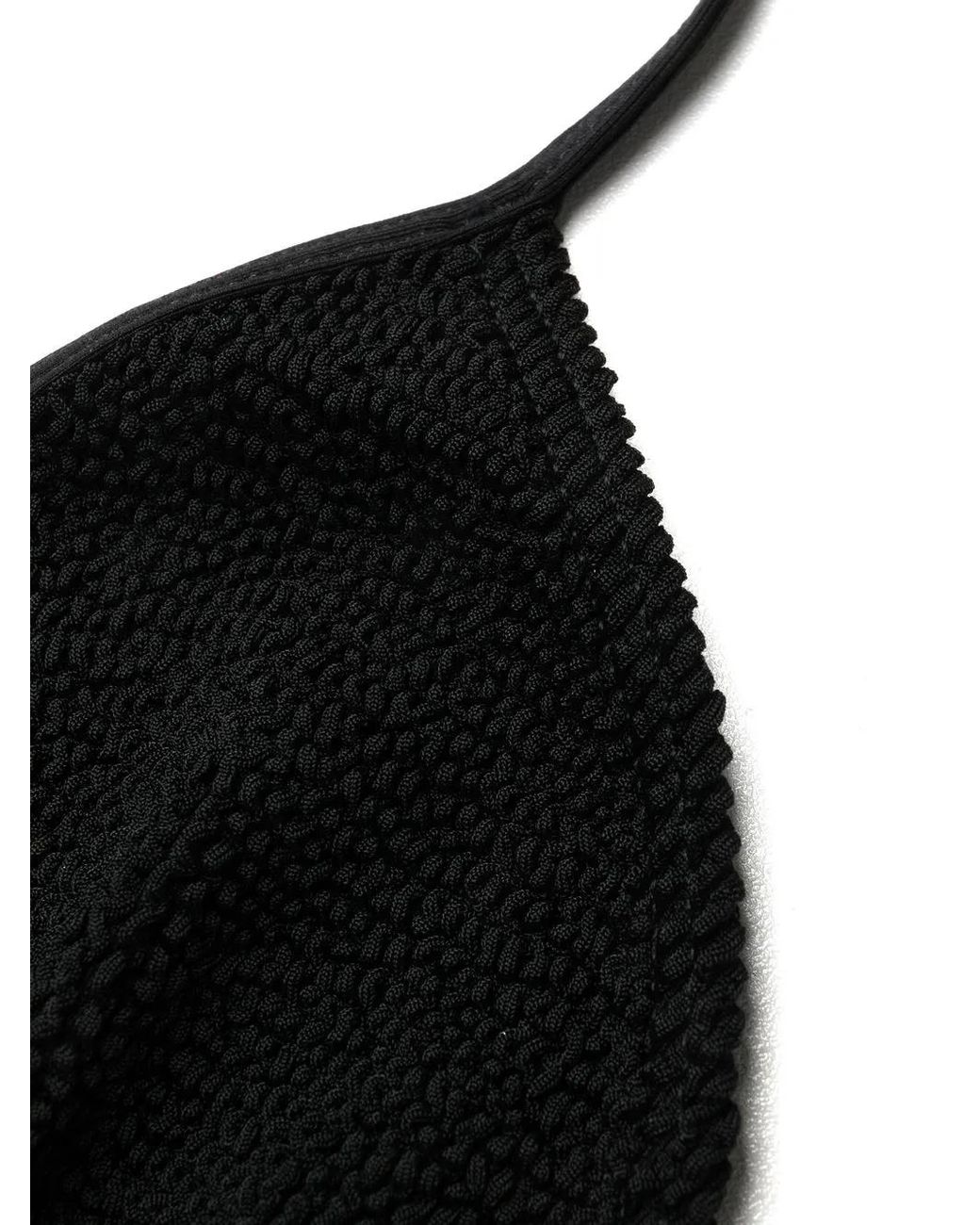 Bondeye Crinkled Bikini Top in Black | Lyst
