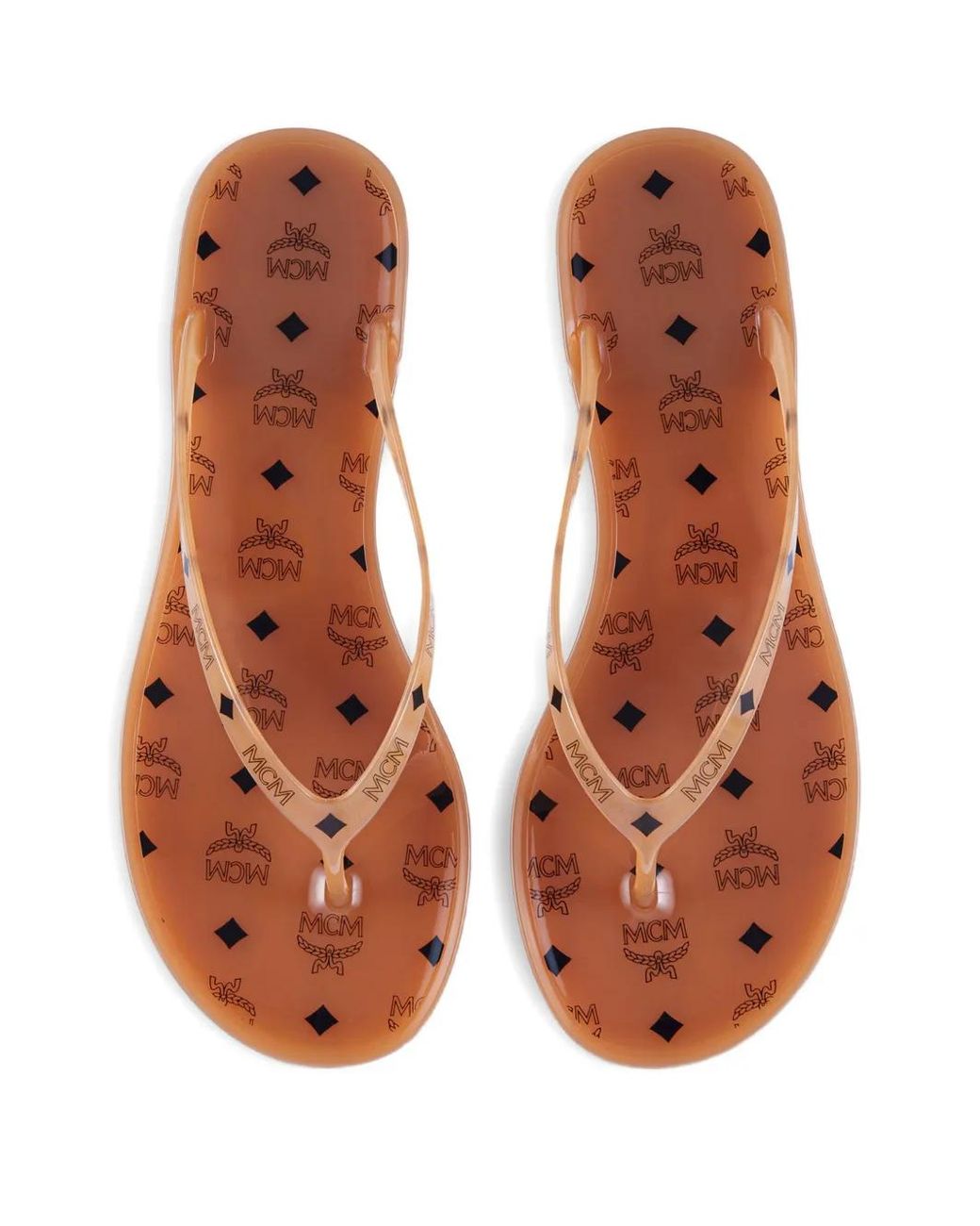 MCM Sandales À Motif Monogrammé in Brown | Lyst