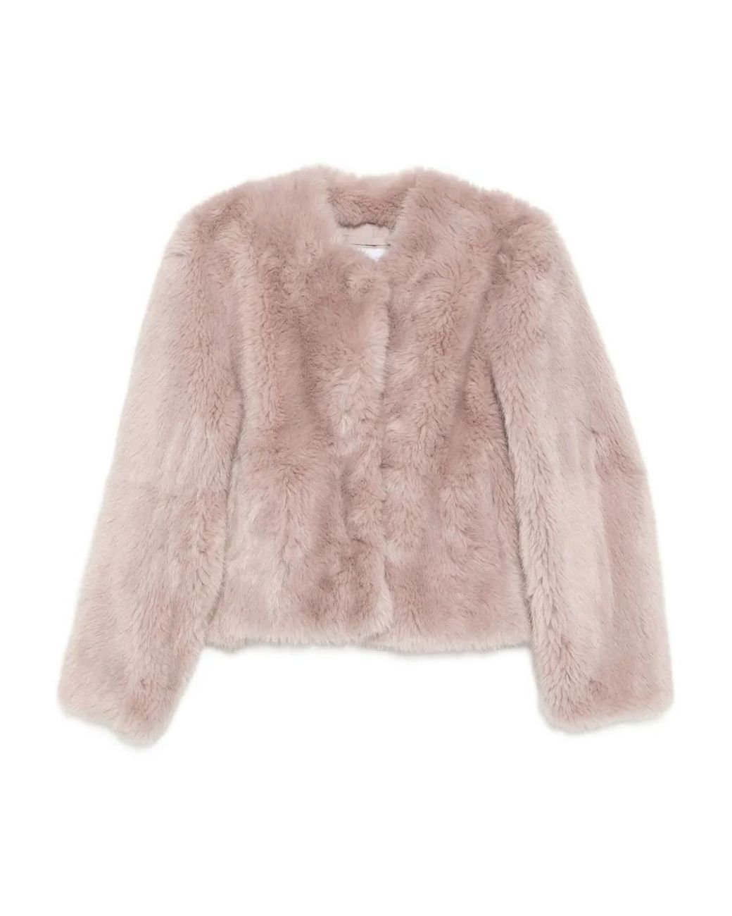 Stand Studio Halle Collarless Jacket in Pink | Lyst
