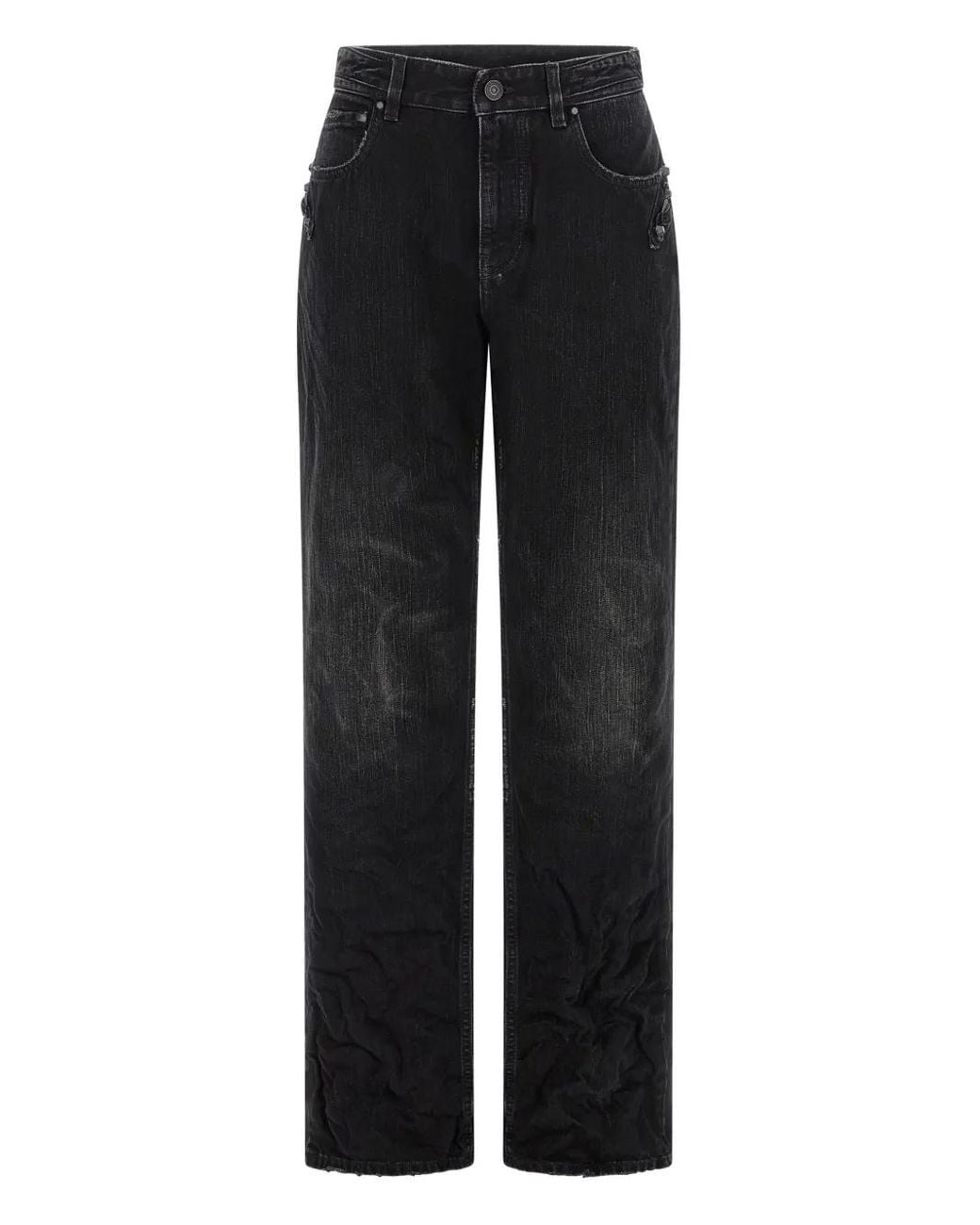Balenciaga Used-Effect City Jeans in Black | Lyst