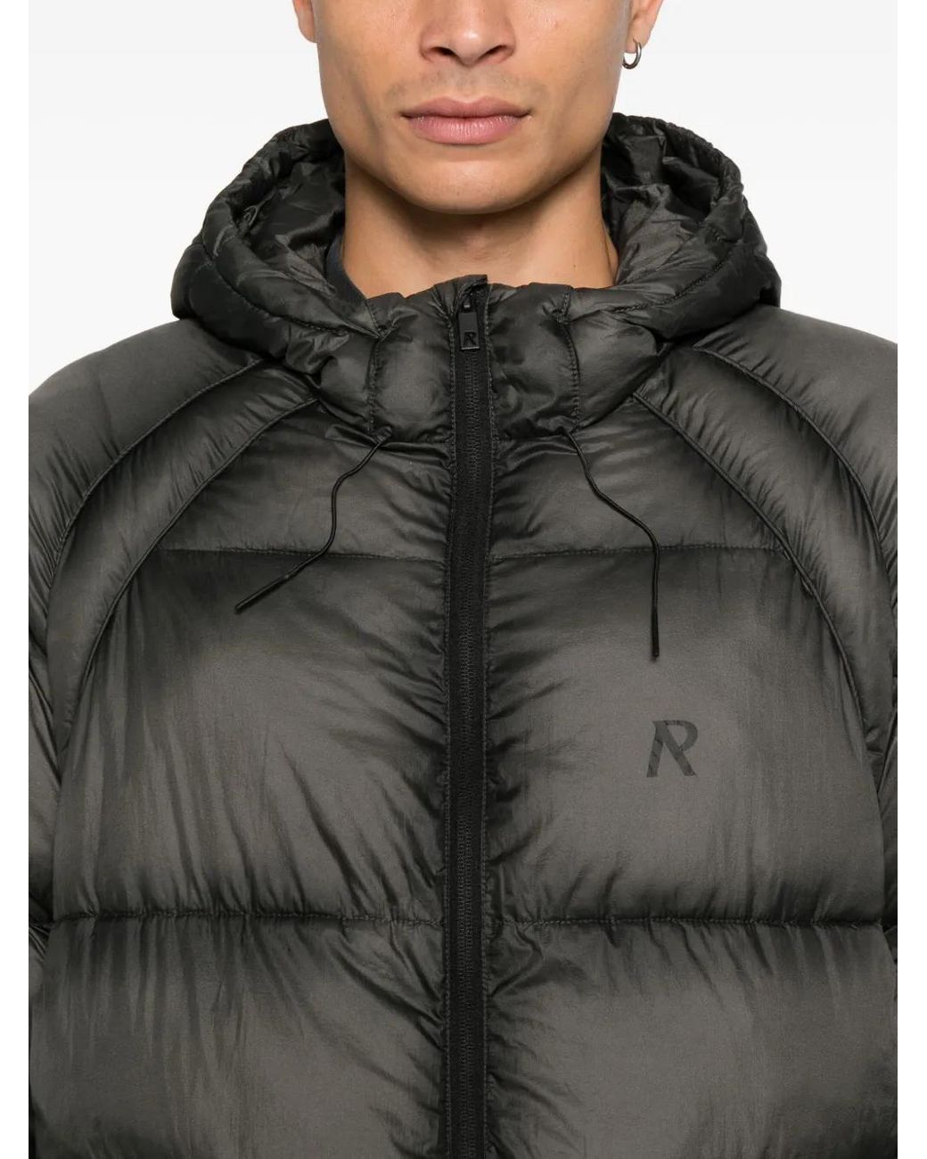 Represent Translucent Hooded Puffer Jacket in Gray for Men | Lyst