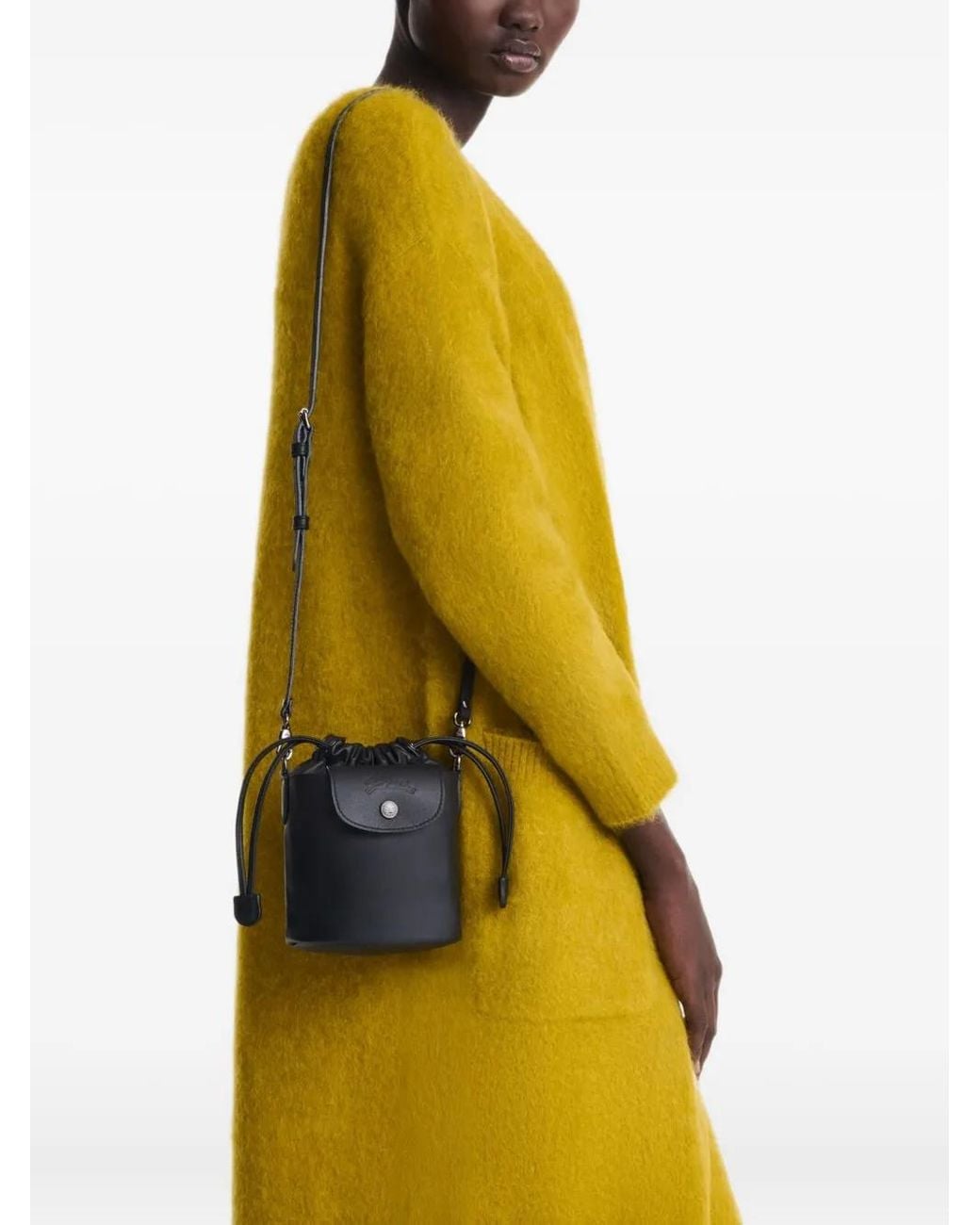 Longchamp Mini Le Pliage Xtra Bucket Bag in Black | Lyst
