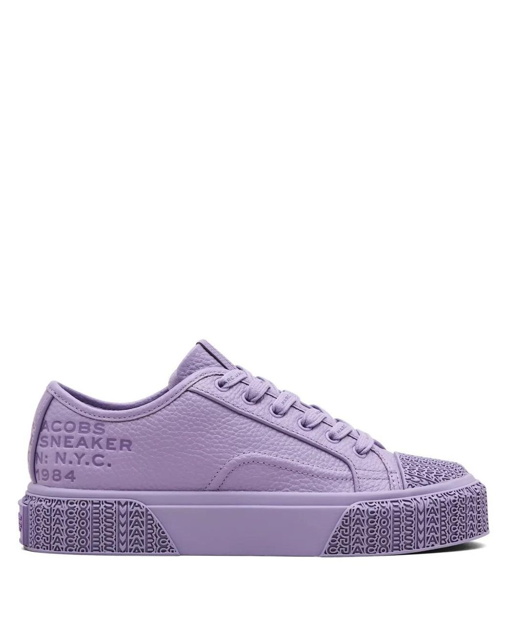Marc Jacobs The Leather Sneakers in Purple | Lyst