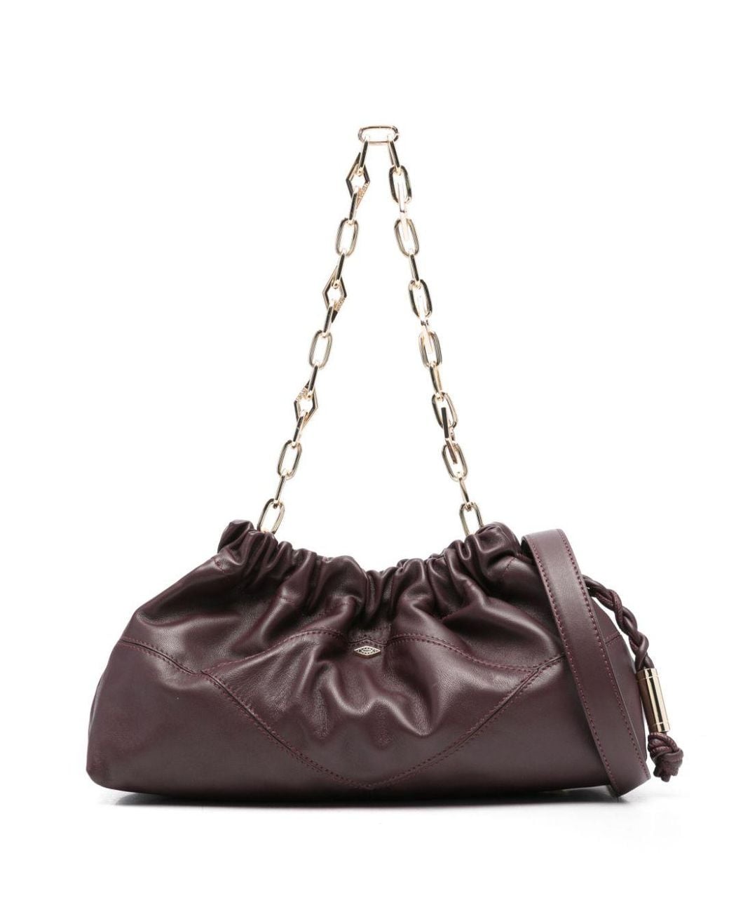 Ba&sh Leather Shoulder Bag in Brown | Lyst