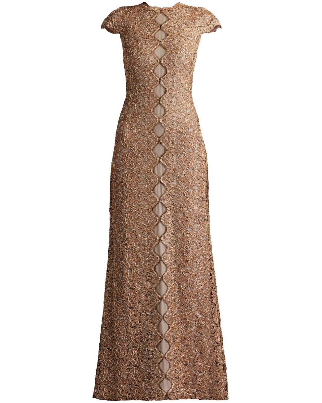 Tadashi Shoji Etters Gown in Brown | Lyst