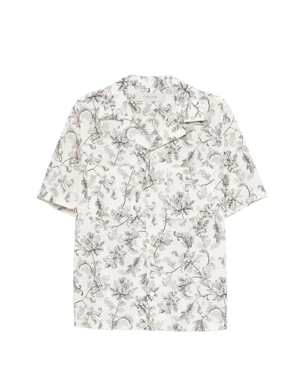 Golden Goose Journey M's Short Sleeves Boxy Shirt Pasifae Printed ...