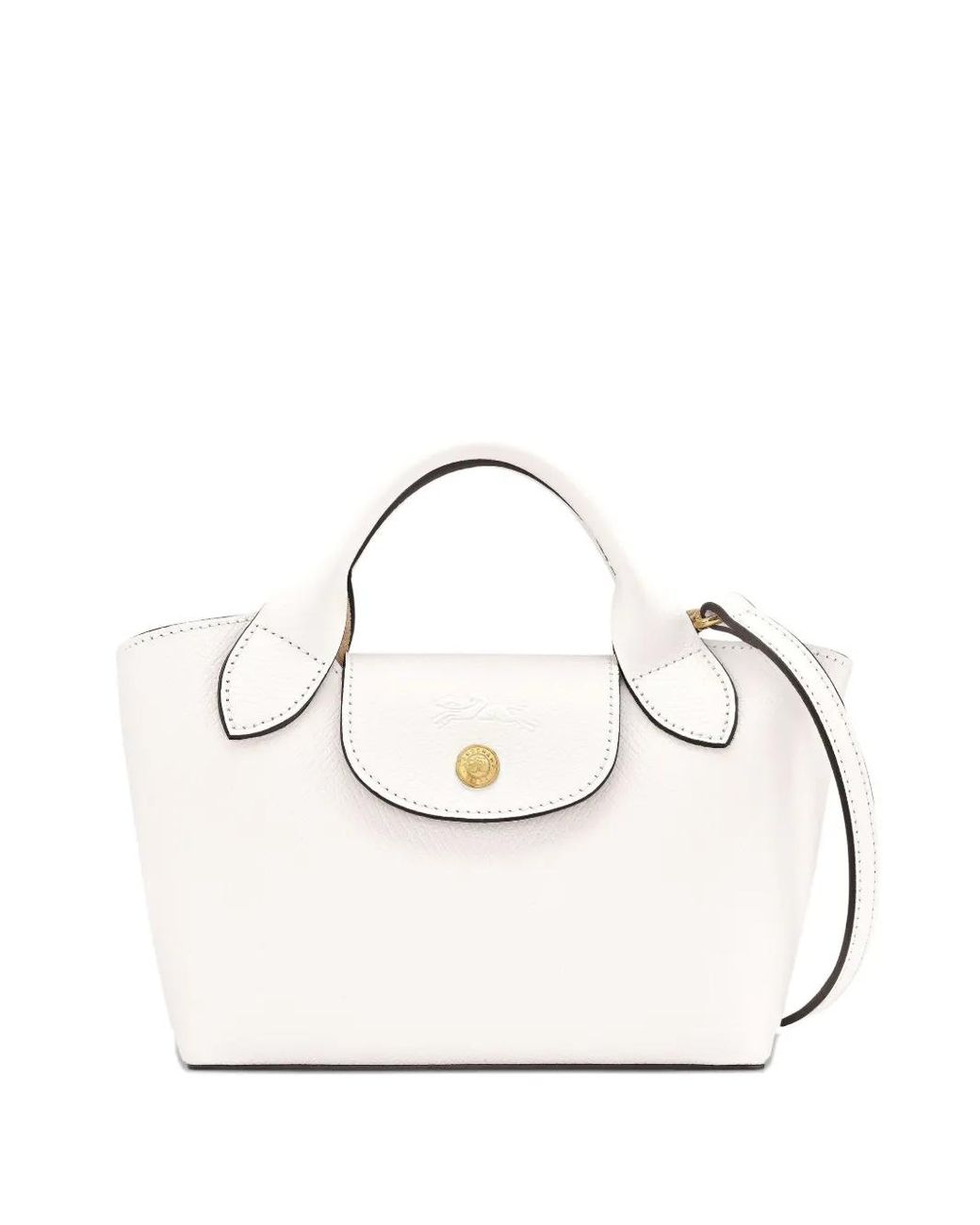Longchamp Épure Embossed Leather Mini Bag in Natural | Lyst
