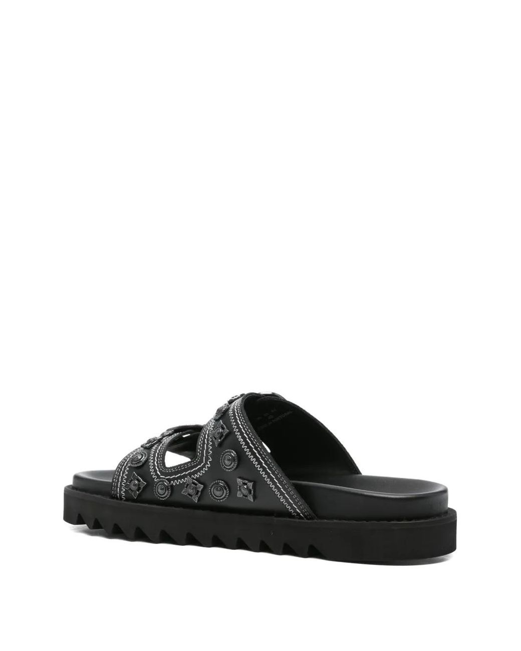 Toga Virilis Buckle-Embellished Leather Sandals in Black for Men | Lyst