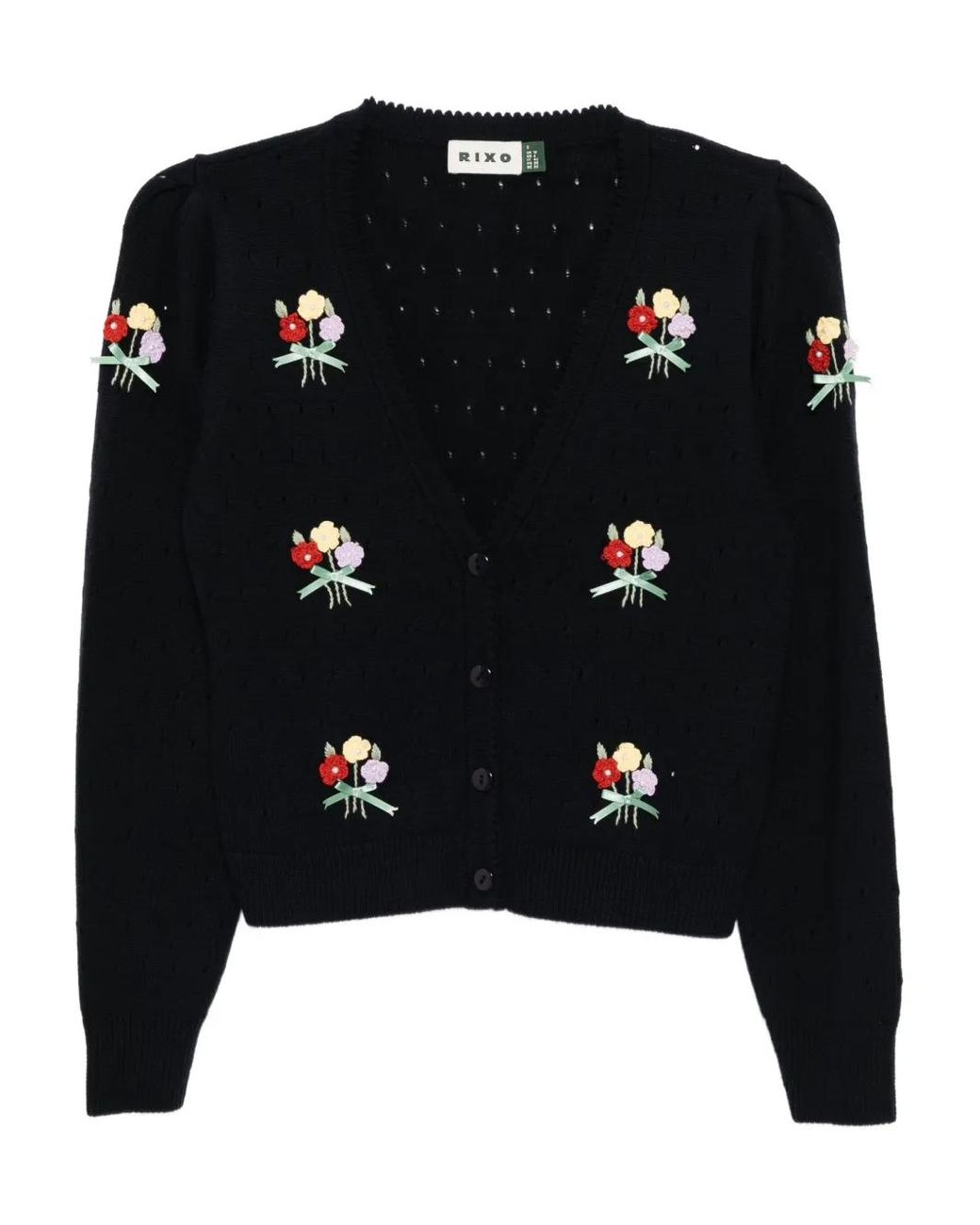 RIXO London Merinda Cardigan in Black | Lyst UK