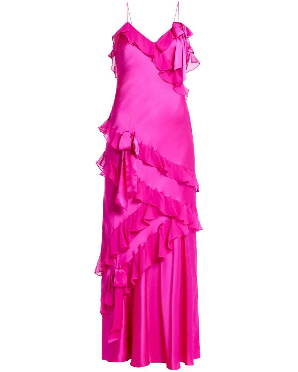 LoveShackFancy Ruffle Maxi Dress in Pink | Lyst