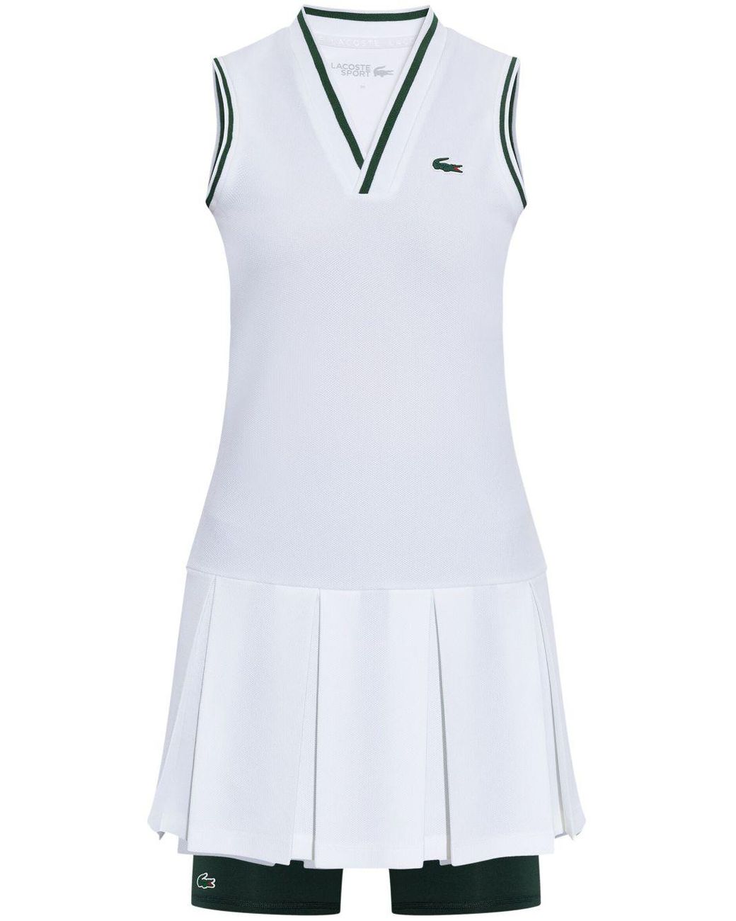 Lacoste Ultra Dry Tennis Dress in White | Lyst