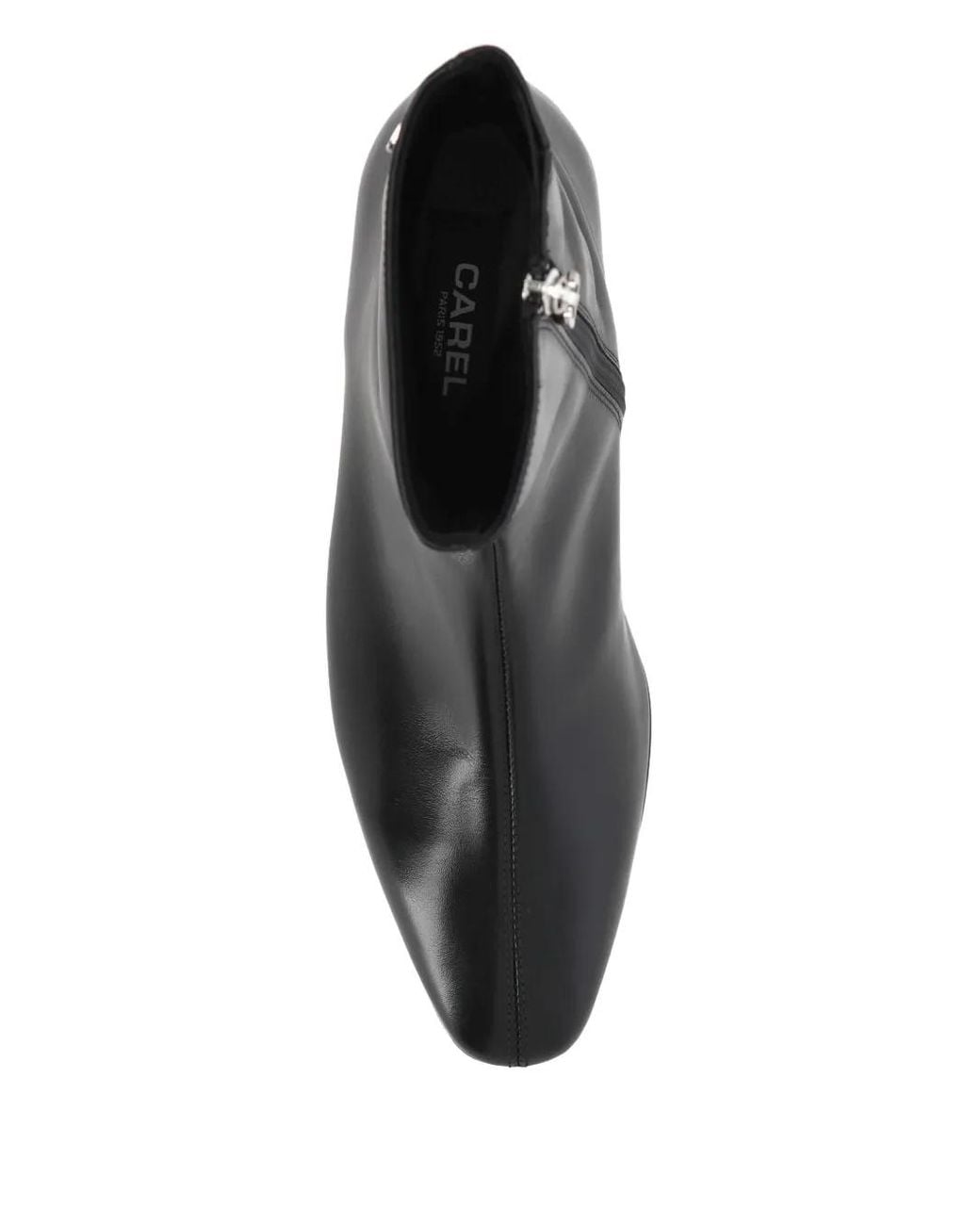 CAREL PARIS Leather Zip Boots in Black | Lyst