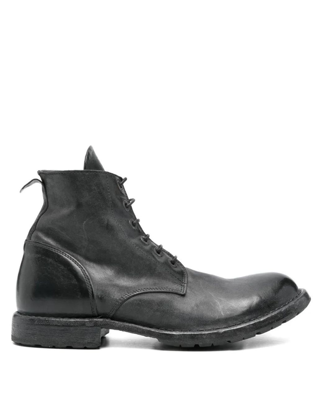 Moma Lace-Up Leather Boots in Black for Men | Lyst