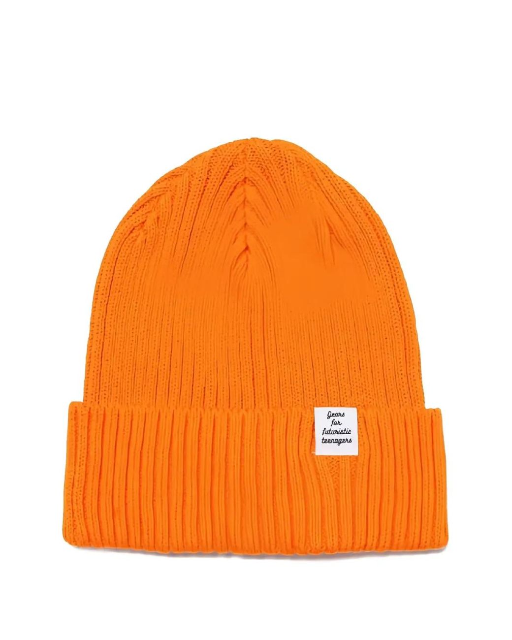 Human Made Ribbed-Knit Beanie Hat in Orange for Men | Lyst