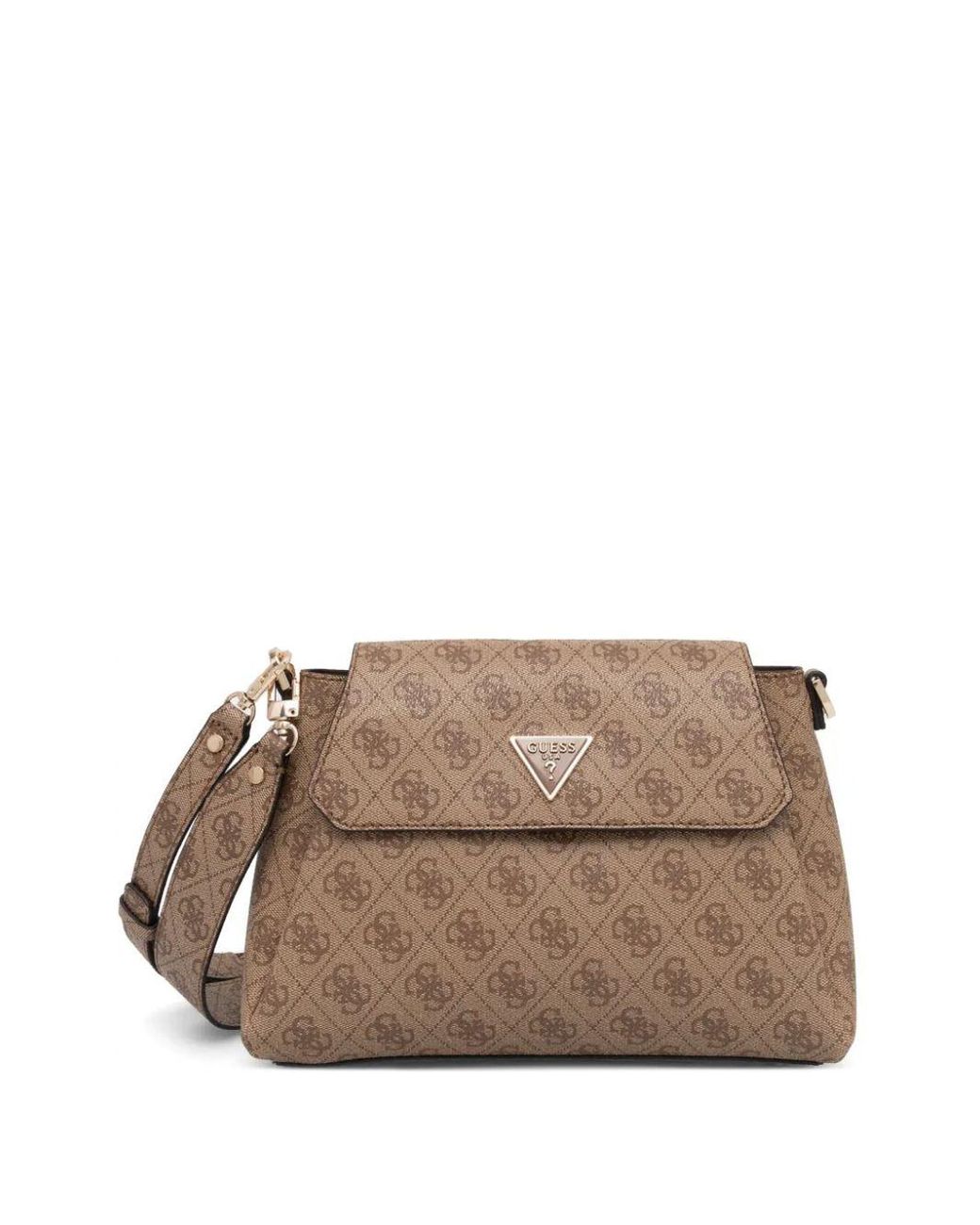 Guess Monogram Two-Way Handbag in Brown | Lyst UK