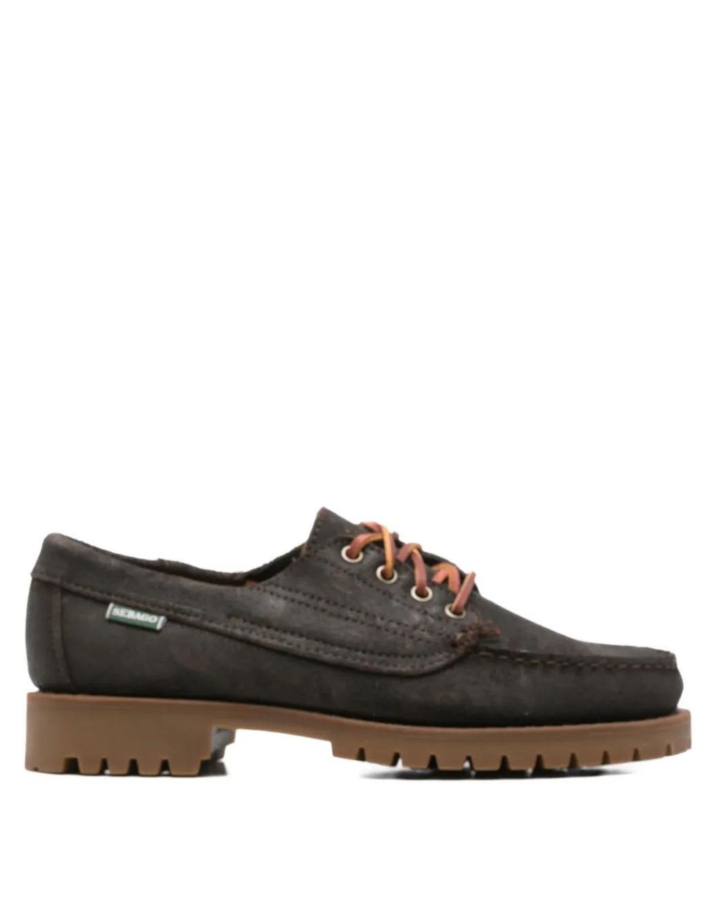 Sebago Logo-Tag Boat Shoes in Brown for Men | Lyst