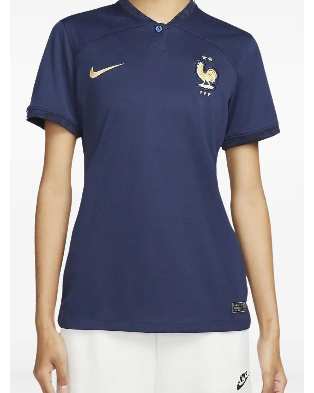 Nike Fff 22/23 Stadium Home Dri-Fit "Midnight/Metallic" Soccer Jersey ...