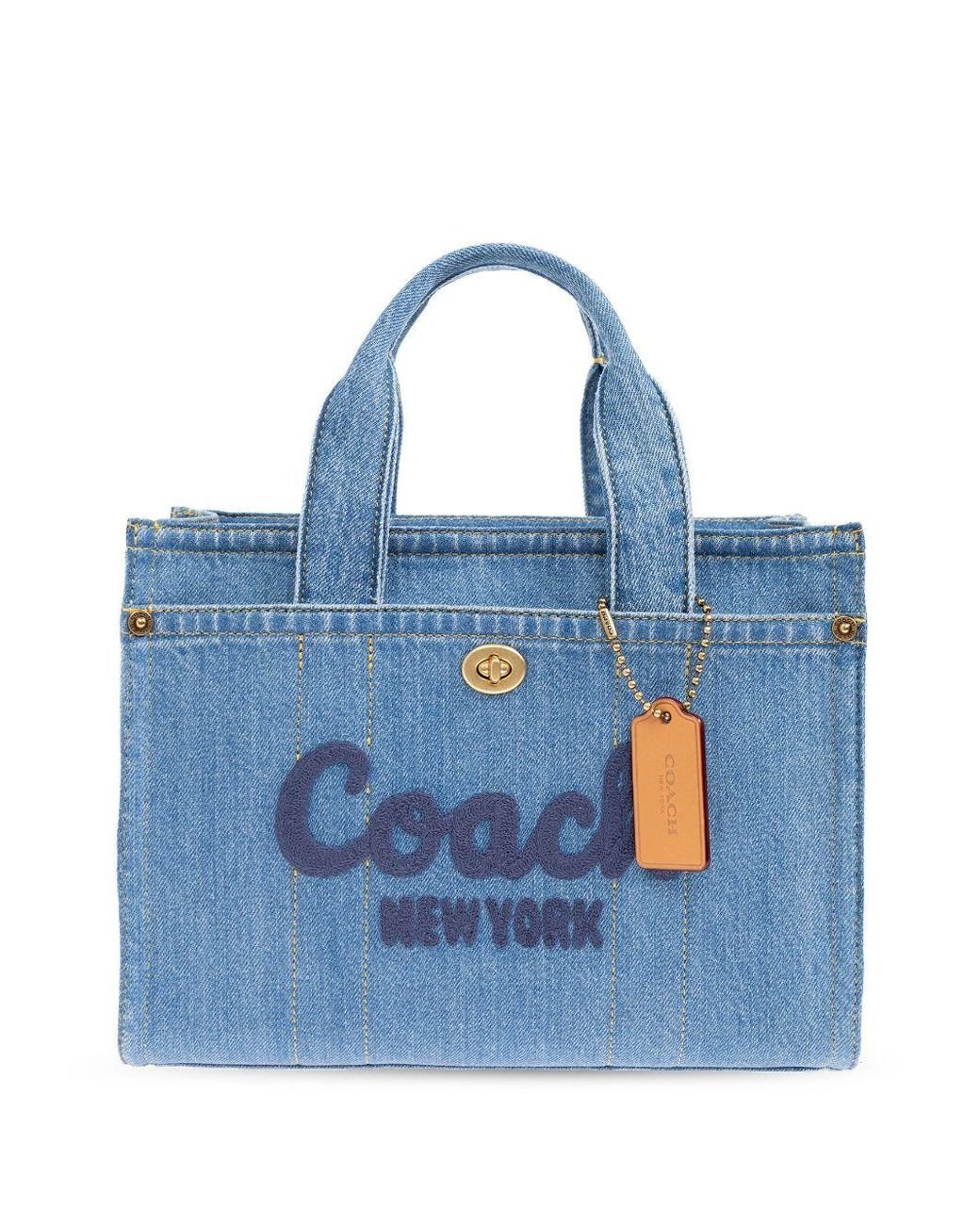 COACH Cargo 26 Denim Tote Bag in Blue | Lyst