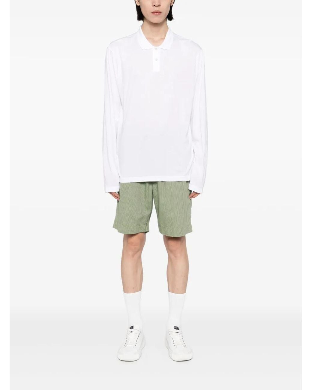 James Perse Luxe Lotus Polo Shirt in White for Men | Lyst