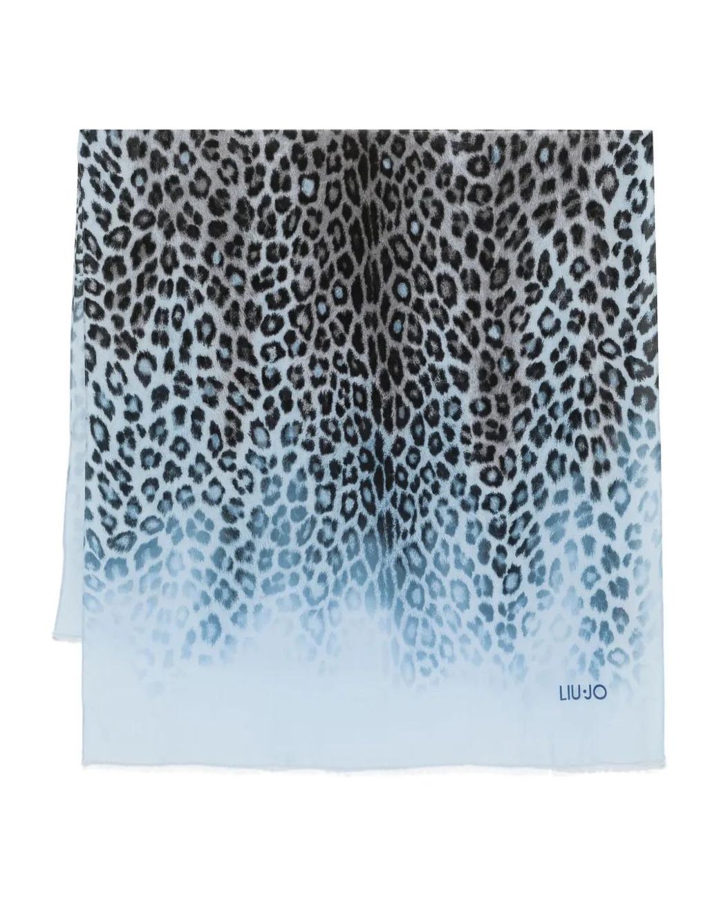 Liu Jo Leopard-Print Scarf in Blue | Lyst UK