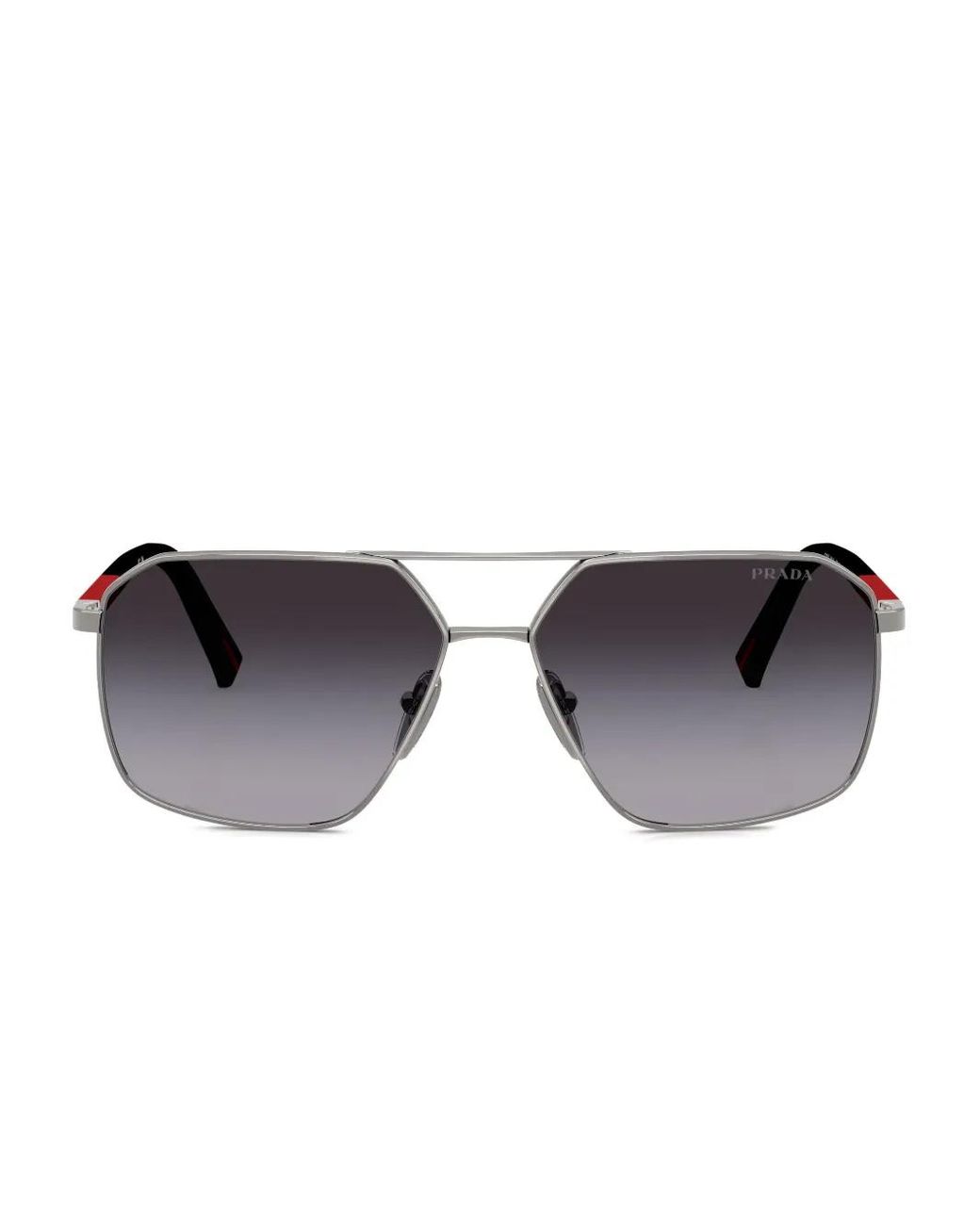 Prada Linea Rossa Pilot-Frame Sunglasses in Grey for Men | Lyst UK