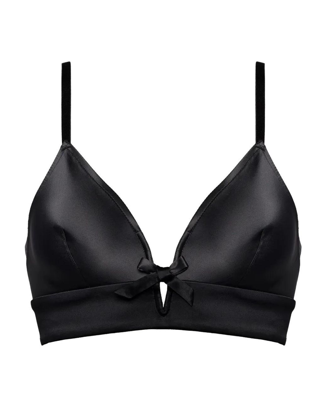 Eres Jean Bow-Detail Triangle Bra in Black | Lyst UK