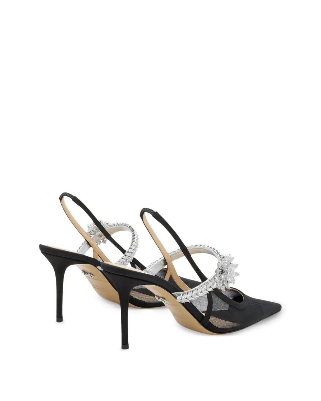 Mach & Mach Flower-Embellished Slingback Pumps in White | Lyst