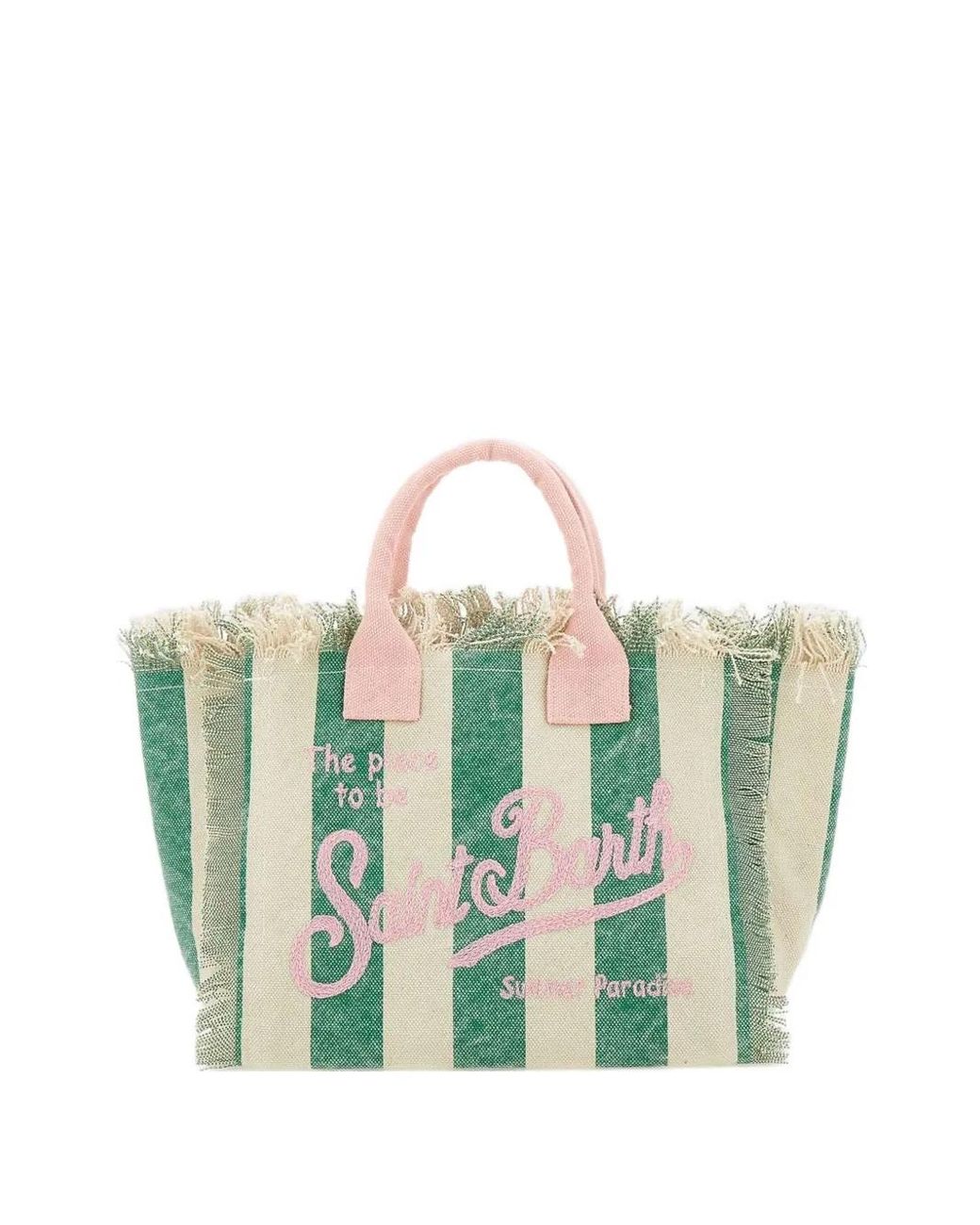 Mc2 Saint Barth Cotton Tote Bag in Green | Lyst UK