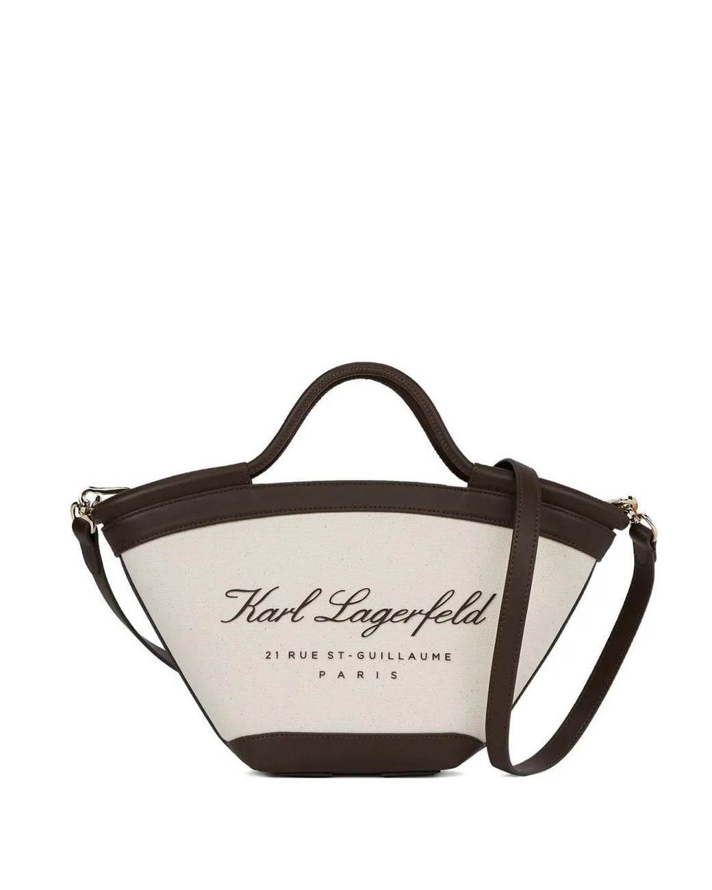 KARL LAGERFELD Small Hotel Karl Beach Bag in Natural | Lyst