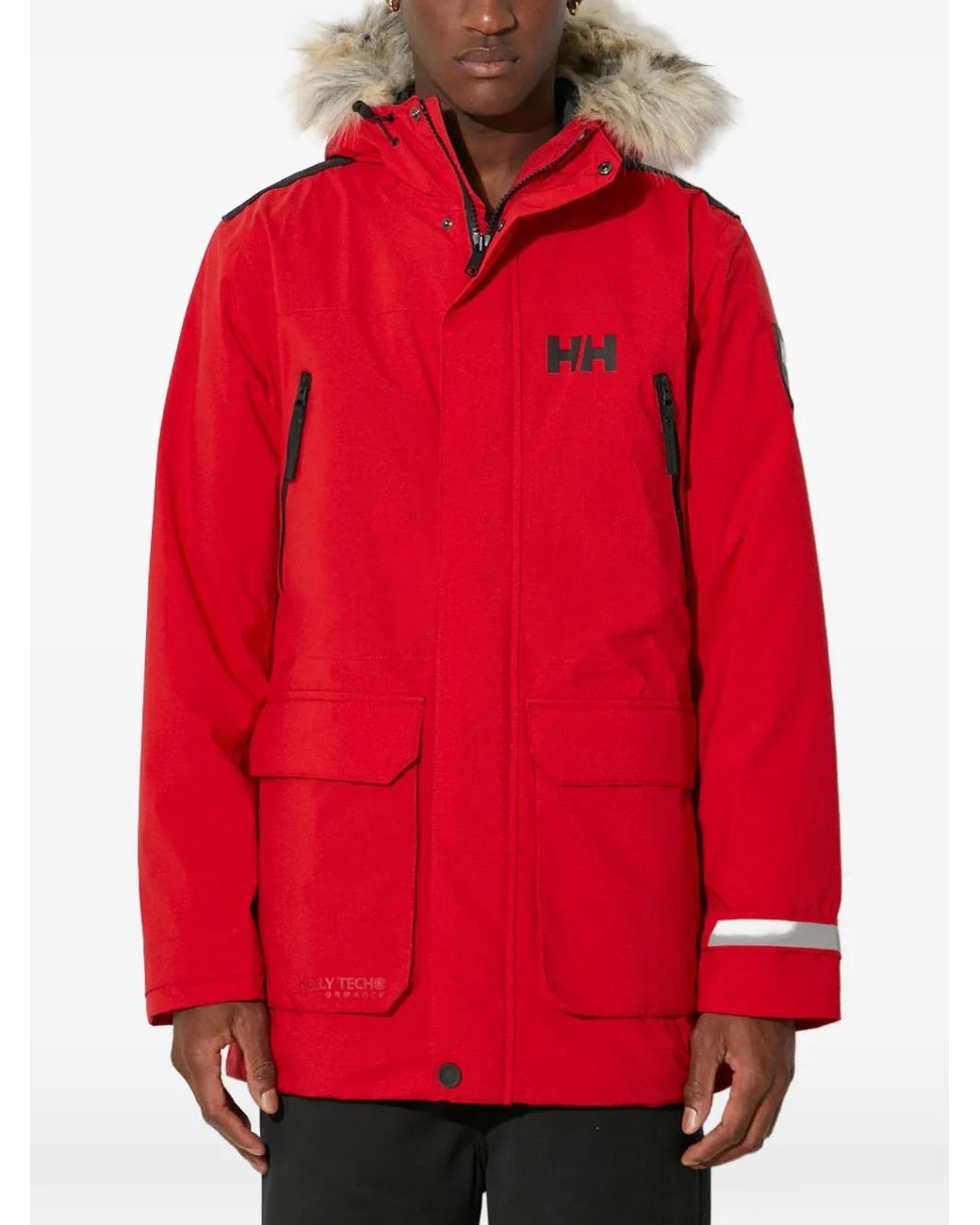 Helly Hansen Trimmed-Hood Parka in Red for Men | Lyst