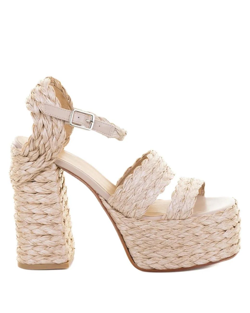 Castañer Fresa Raffia Platform Sandals in Natural | Lyst
