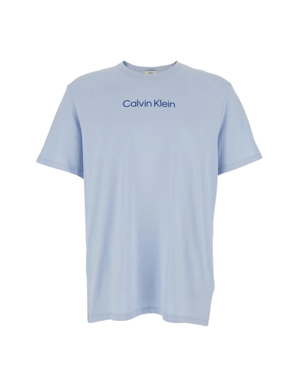 Calvin Klein Logo T-Shirt in Blue for Men | Lyst UK