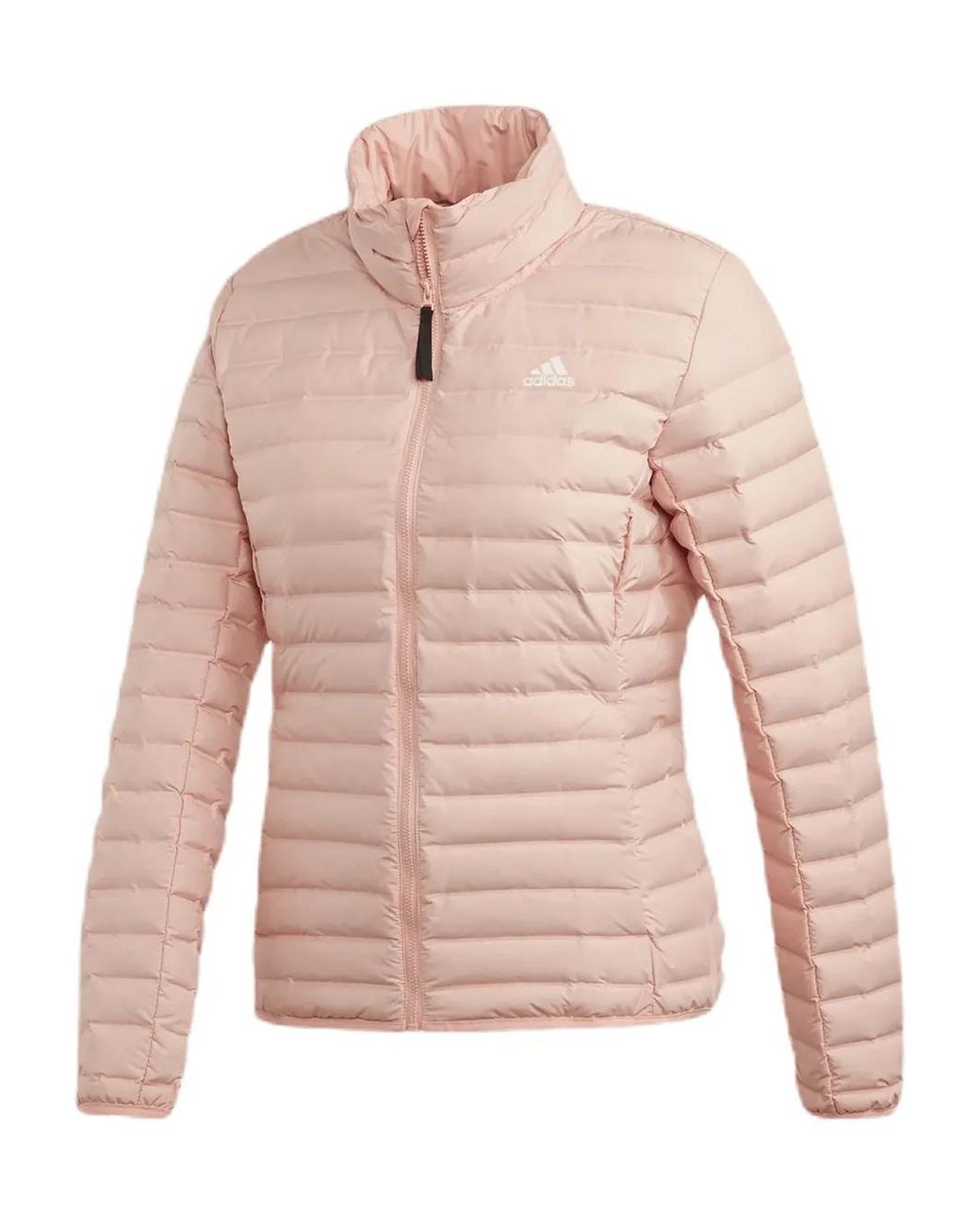 adidas Horizontal-Quilt Puffer Jacket in Pink | Lyst