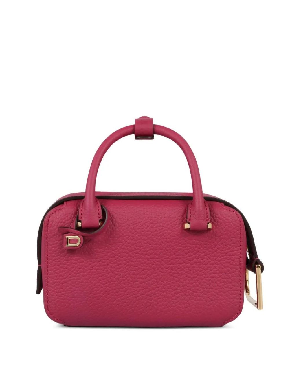Delvaux Nano Cool Box Leather Top-Zip Tote Bag in Pink | Lyst