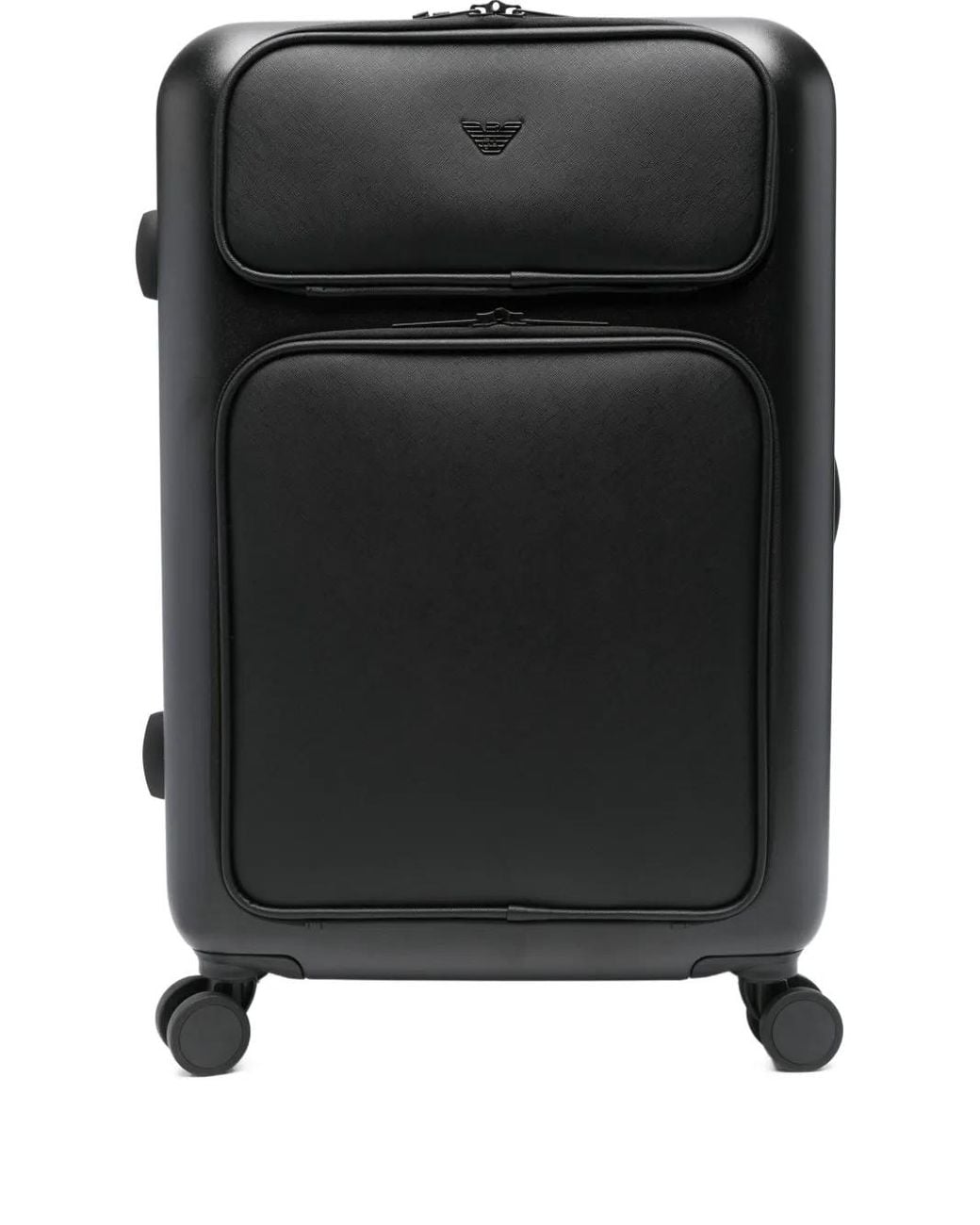 Emporio Armani Logo-Embossed Wheeled Holdall in Black for Men | Lyst