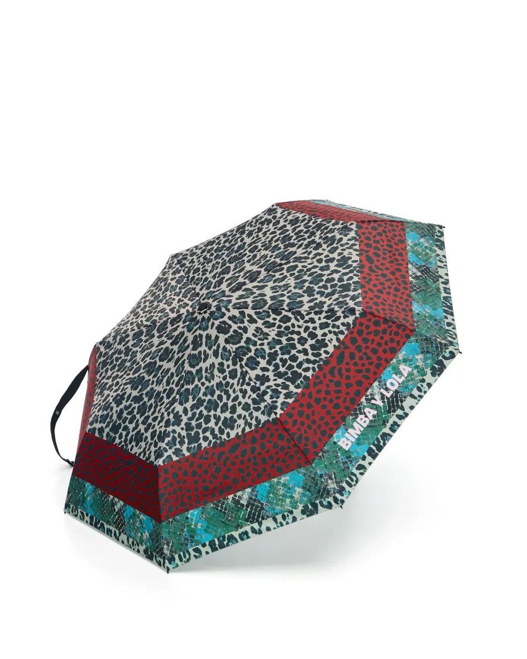 Bimba Y Lola Leopard-Print Panel Umbrella in Grey | Lyst UK