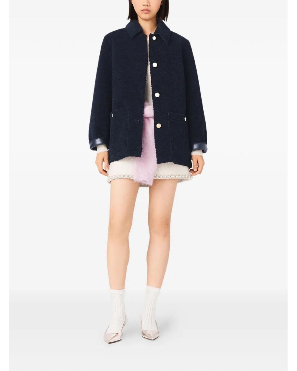 Maje Reversible Jacket in Black | Lyst