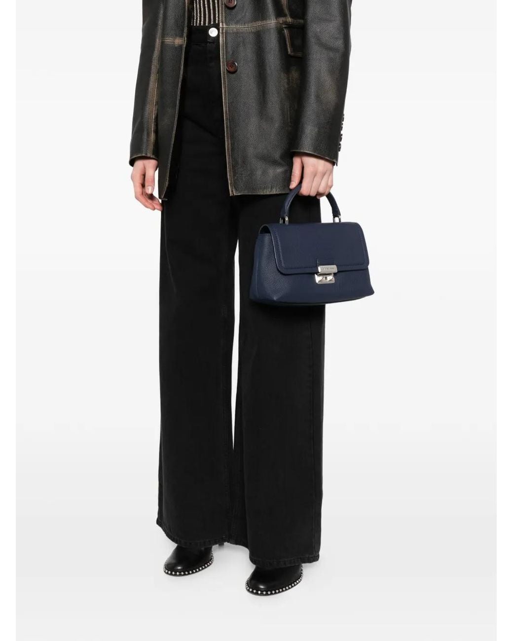 Michael Kors Md Th Satchel in Blue | Lyst
