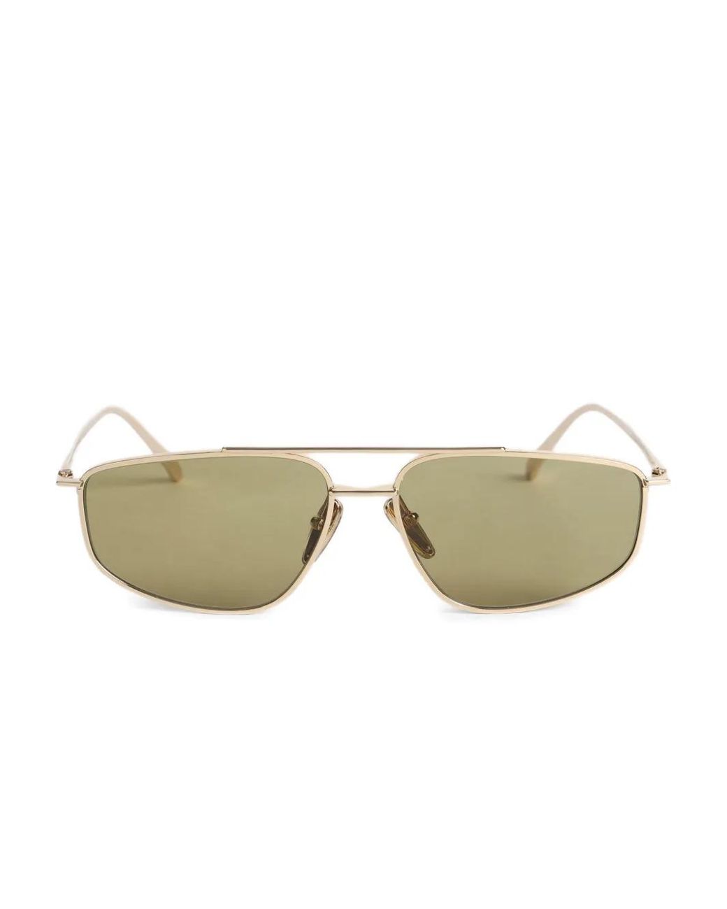 Prada Rectangle-Frame Sunglasses in Natural | Lyst UK