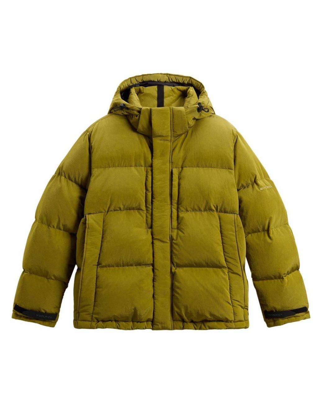 Woolrich Quilted Parka Coat in Green for Men | Lyst