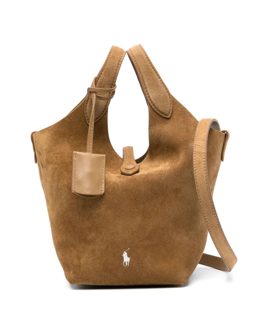 Polo Ralph Lauren Suede Bucket Bag in Brown | Lyst