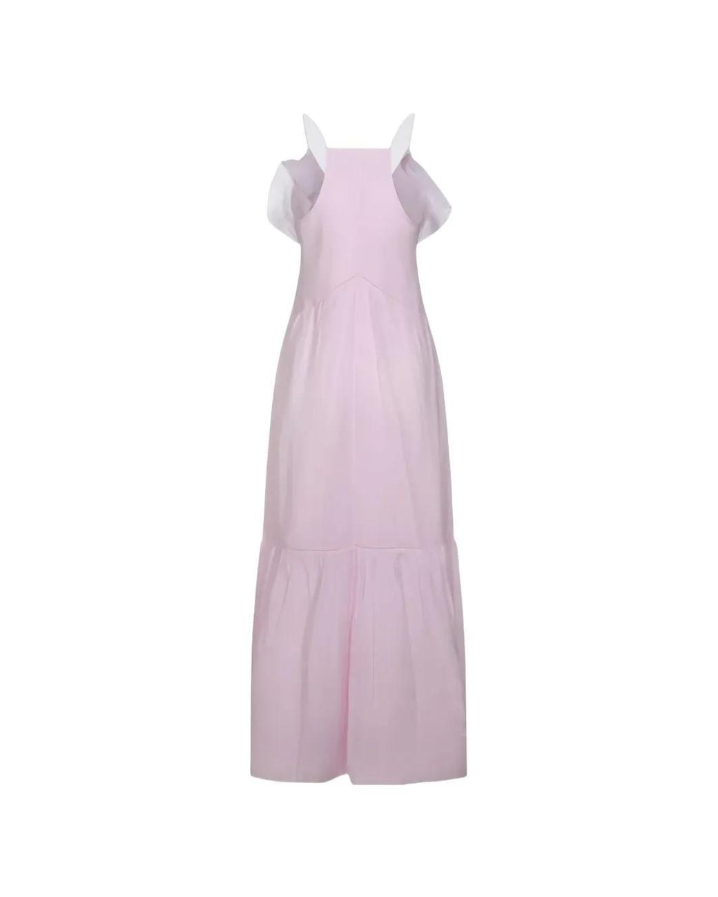 Isabel Marant Vasma Ruffled Maxi Dress in Pink | Lyst