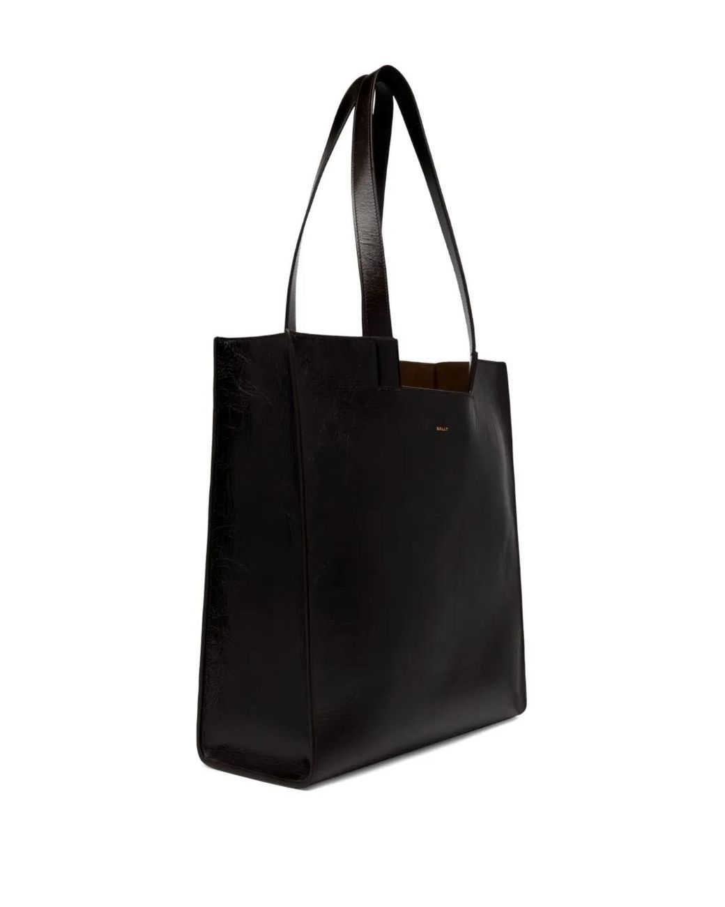 Bally Easy Geometric-Shape Leather Tote Bag in Black | Lyst