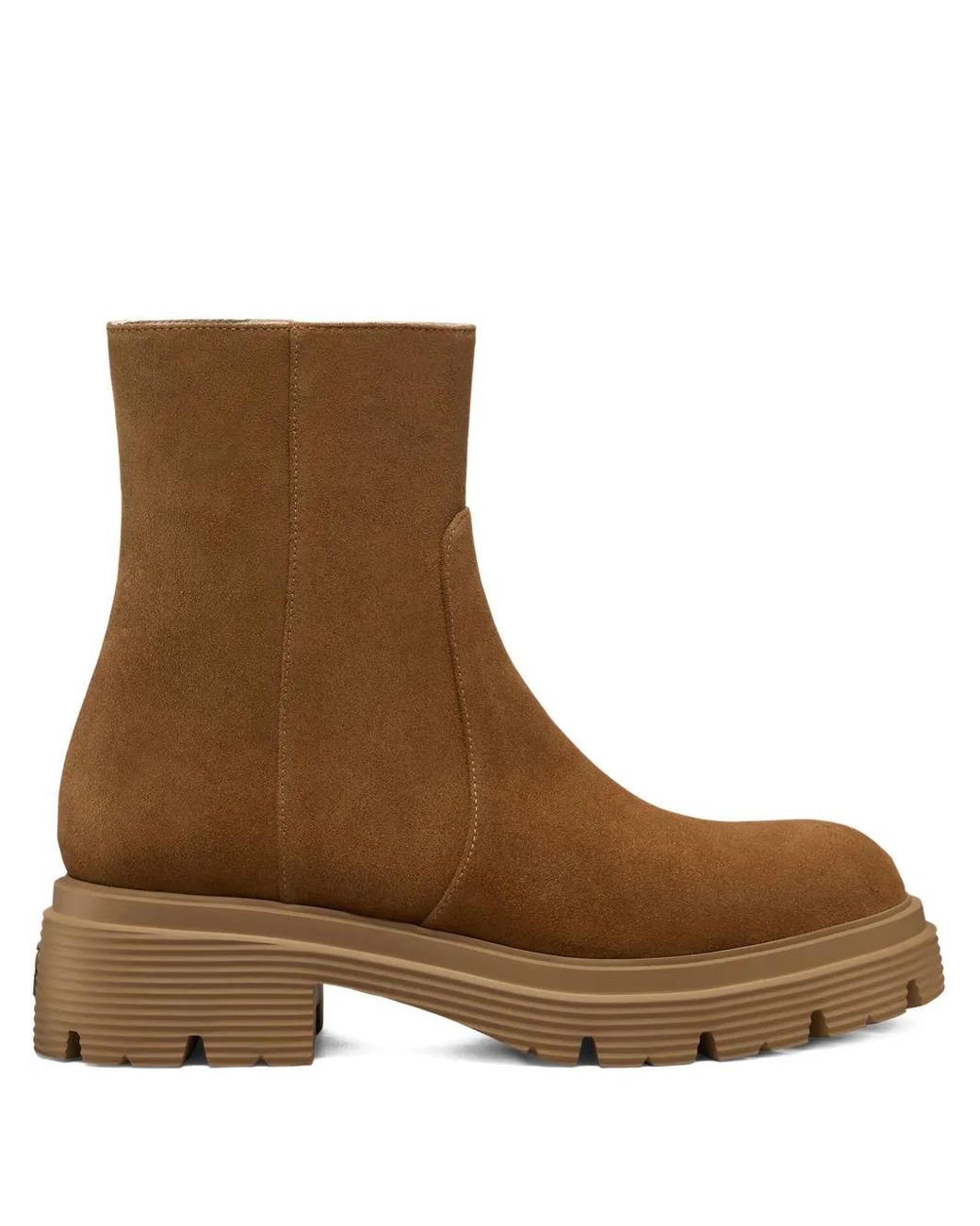 Stuart Weitzman Hudson Lite Zipped Boots in Brown | Lyst UK