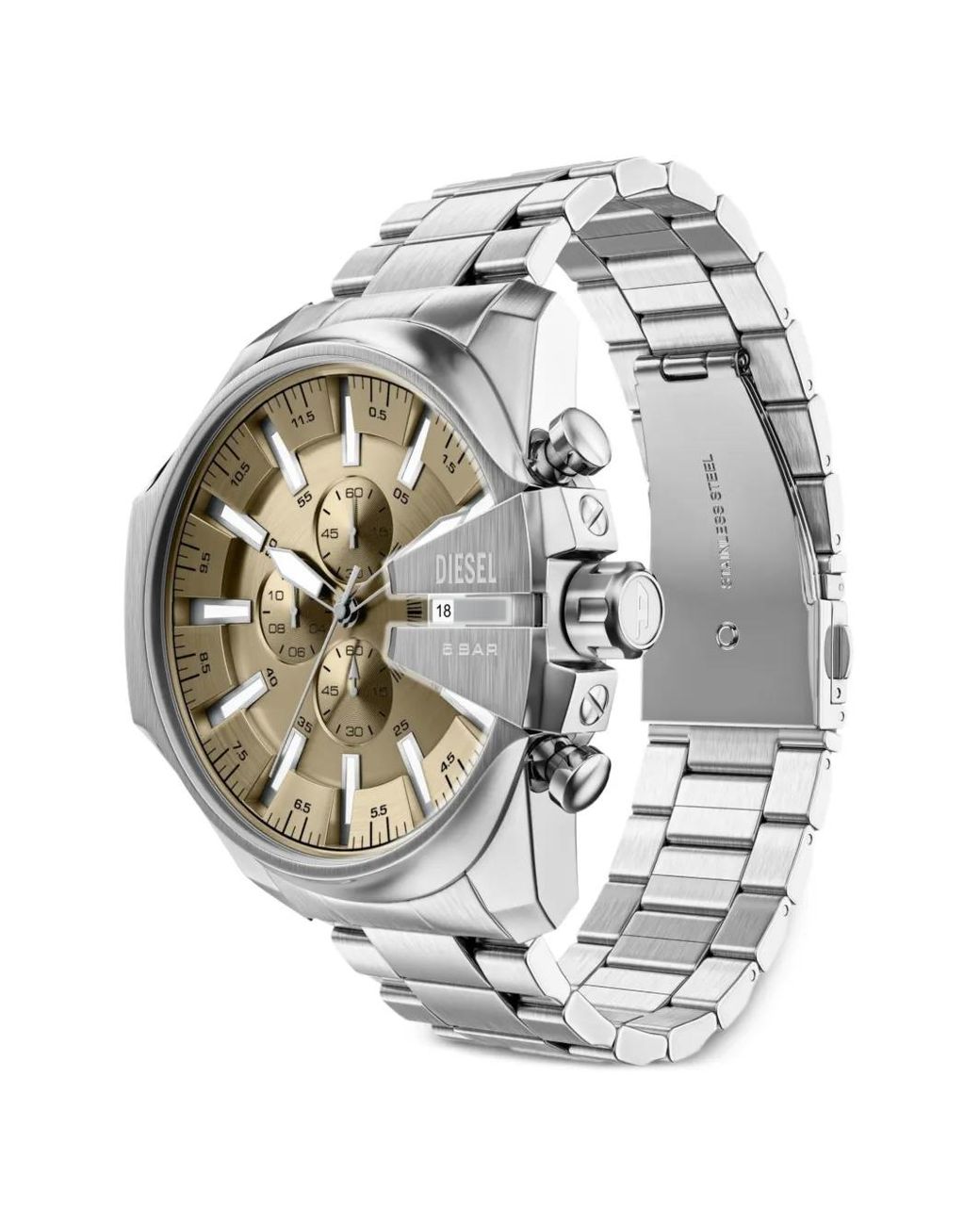 DIESEL Mega Chief Slim 48Mm Watch in Metallic for Men | Lyst