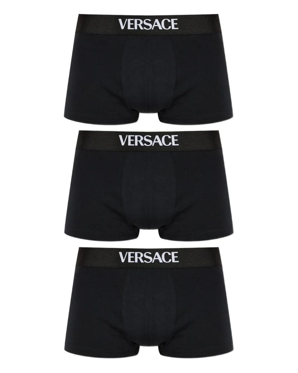 Versace Logo Boxer Briefs (3-Pack) in Black for Men | Lyst